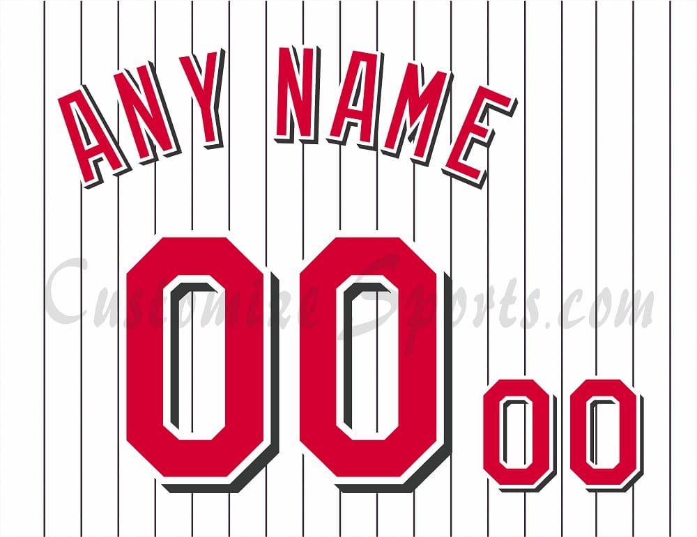 Baseball Cincinnati Reds Customized Number Kit for 1999-2006 Home ...