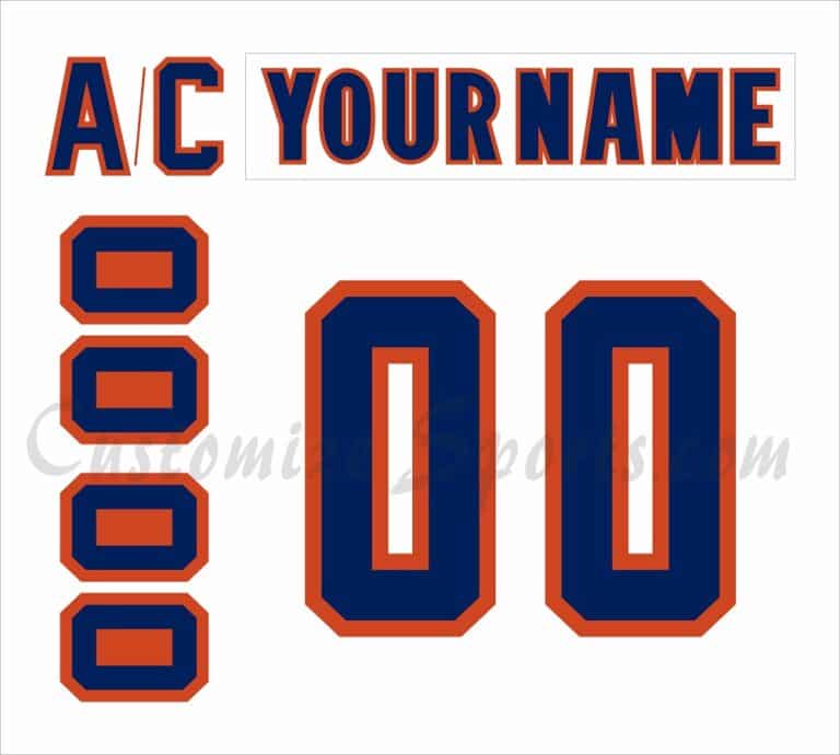 Edmonton Oilers Customized Number Kit For 1979-1980 Home Jersey ...