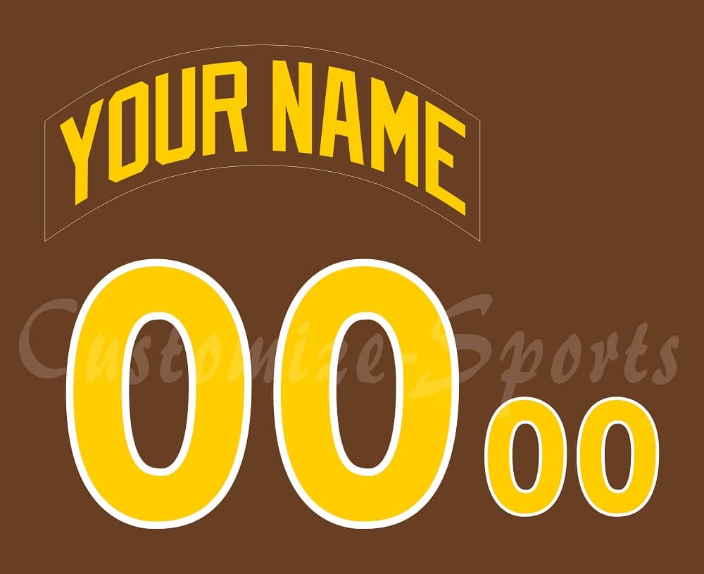 Baseball San Diego Padres Customized Number Kit for 1979 Road Jersey ...
