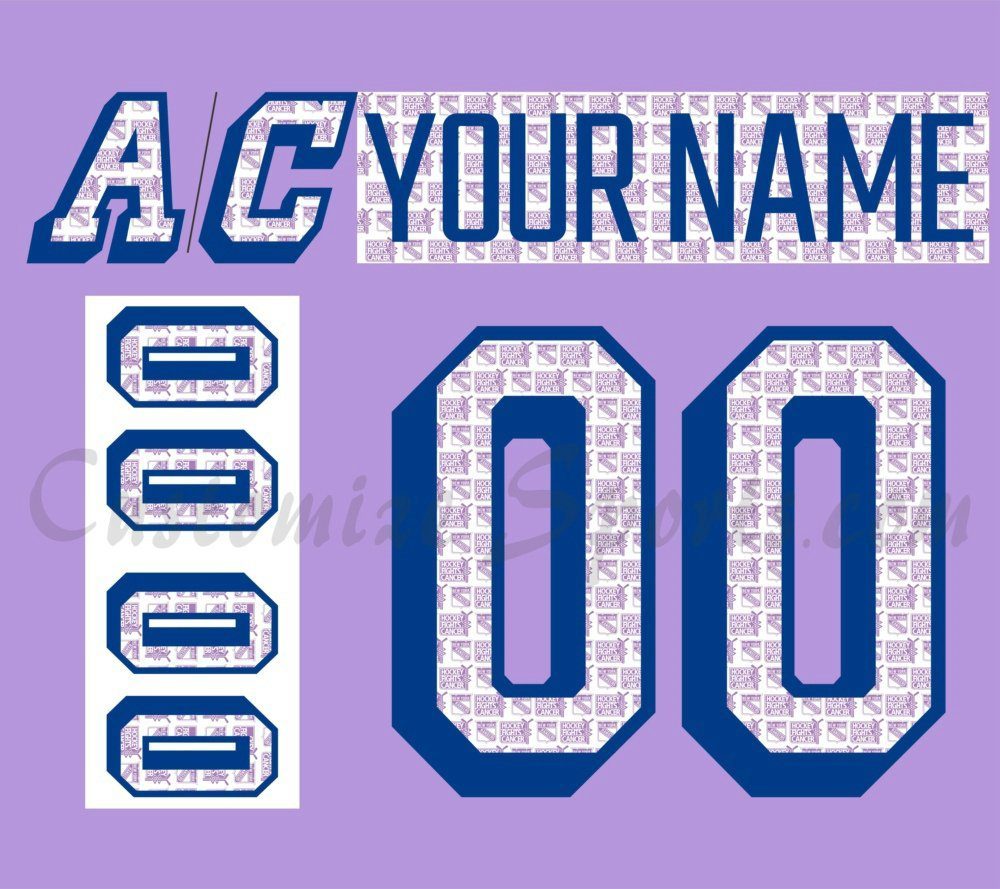 New York Rangers Customized Number Kit For 2017 HFC Jersey – Customize ...