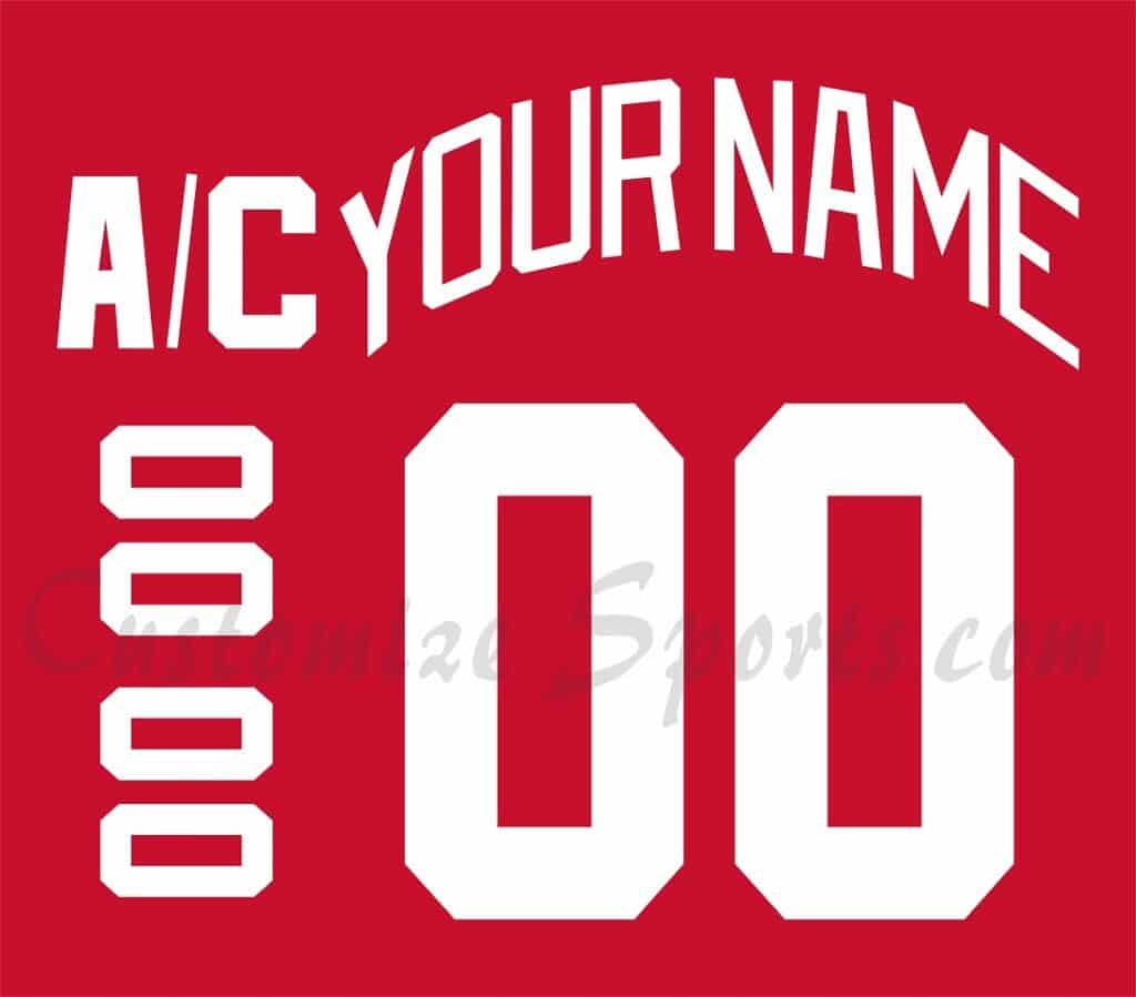 Detroit Red Wings Customized Number Kit For 1997-2007 Away Jersey ...