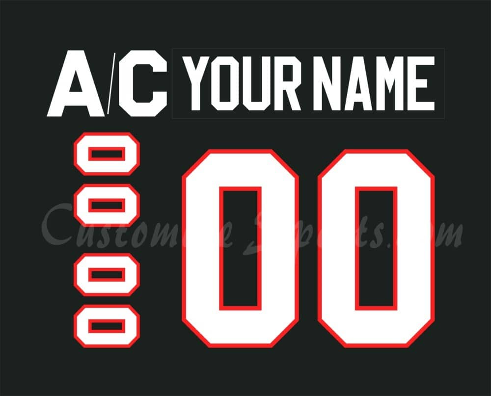 Chicago Blackhawks Customized Number Kit For 2021 Reverse Retro Jersey ...