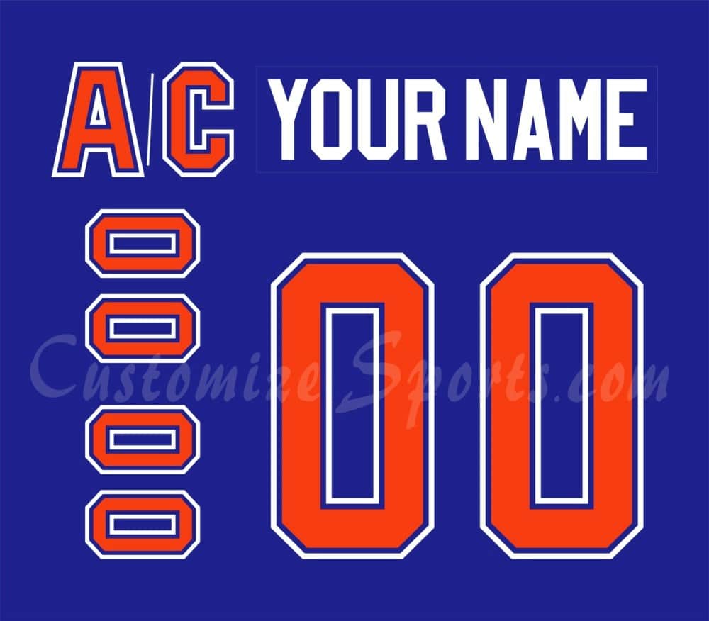 Edmonton Oilers Customized Number Kit For 2008-2017 Home Jersey ...