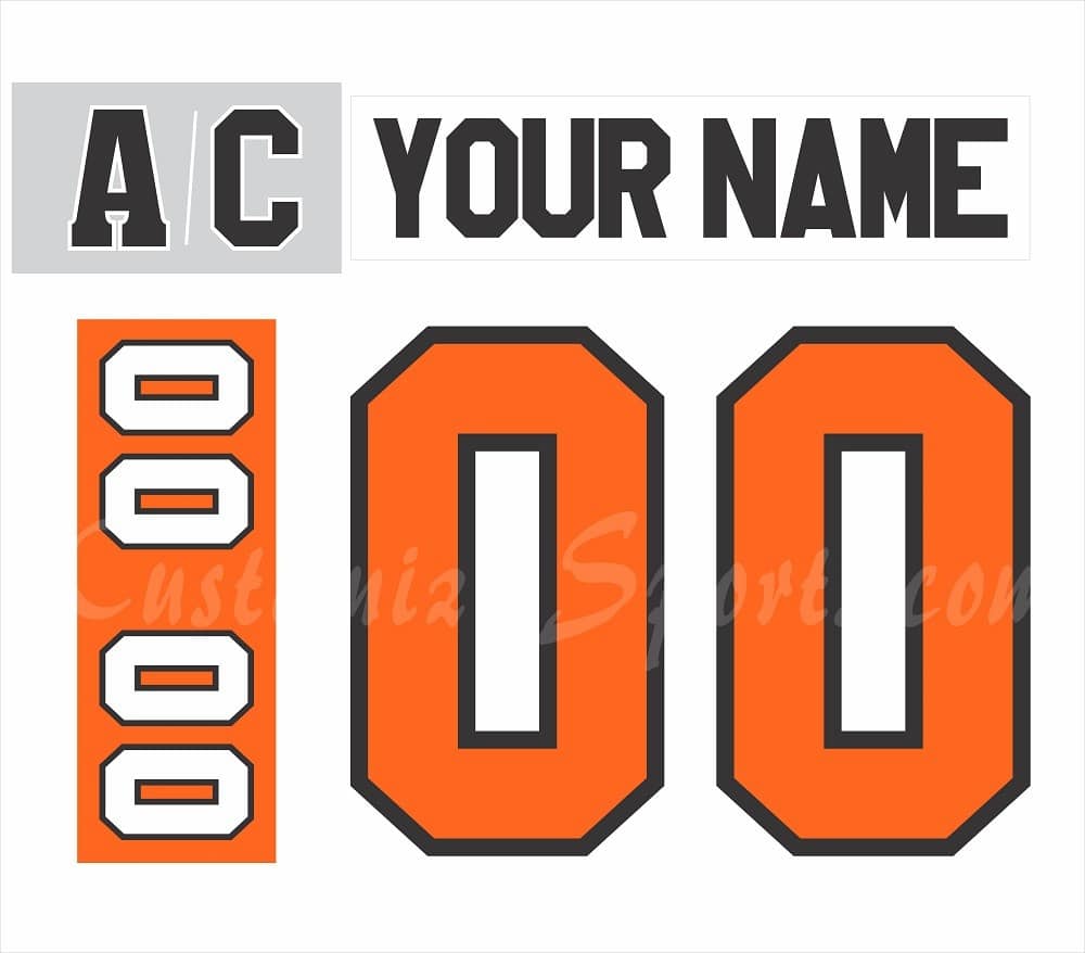 Philadelphia Flyers Customized Number Kit For 1983-1990 Home Jersey ...