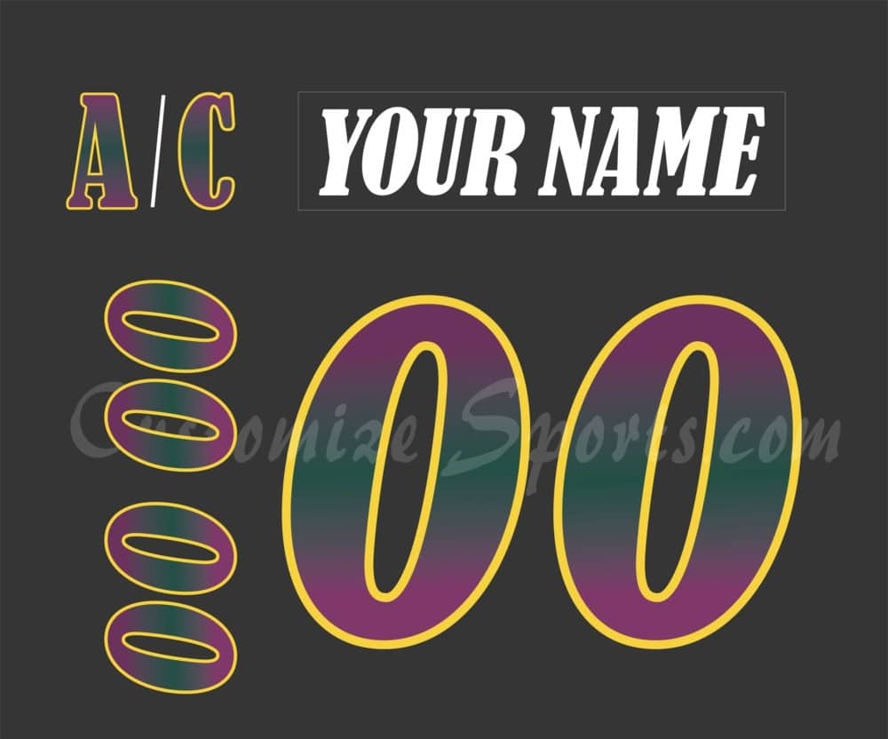 Roanoke Express Customized Number Kit For 1998-2002 Black Jersey ...