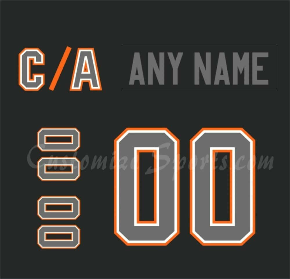 Edmonton Oilers Customized Number Kit For 2011-2017 Black Ice Jersey ...
