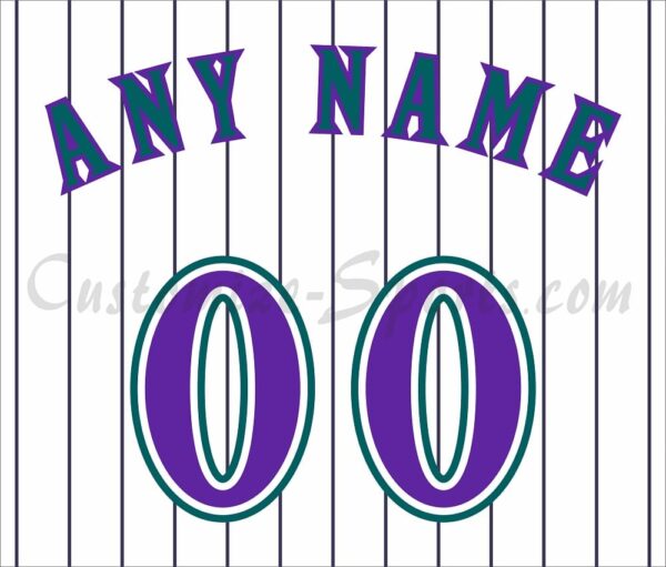 Baseball Arizona Diamondbacks Customized Number Kit for 2001-2006 Home ...