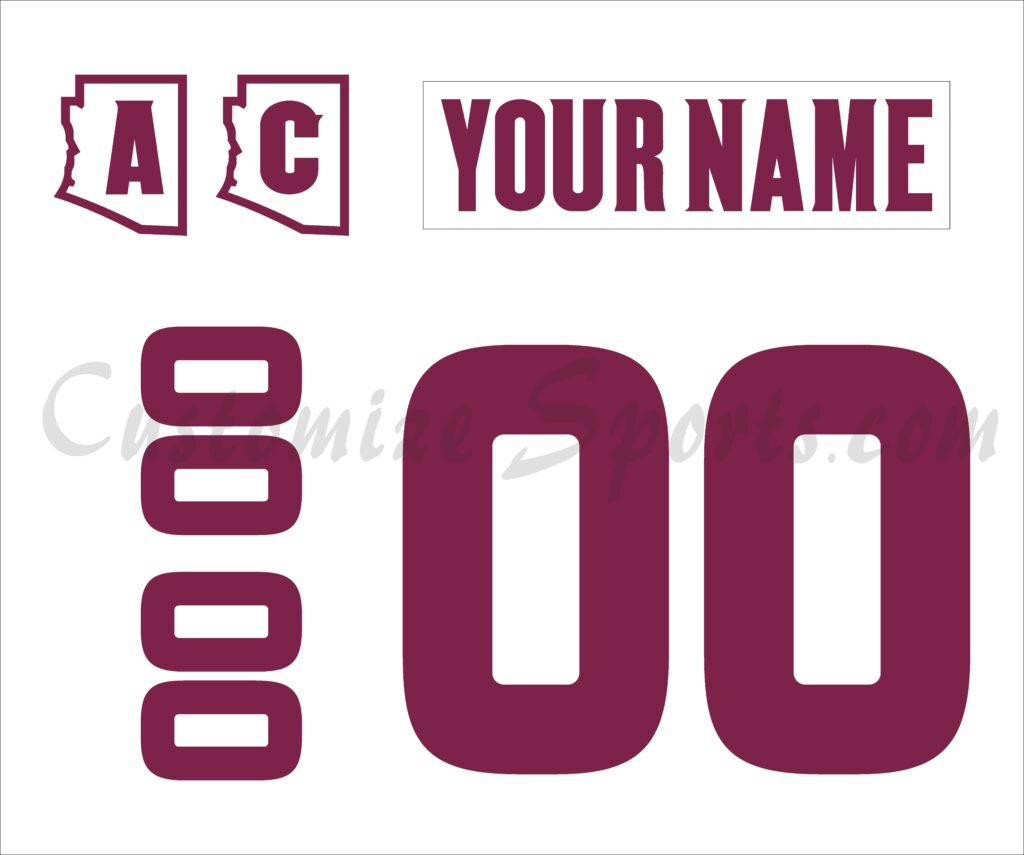 NCAA Arizona State Sun Devils Customized Number Kit For 2021-2022 Home ...