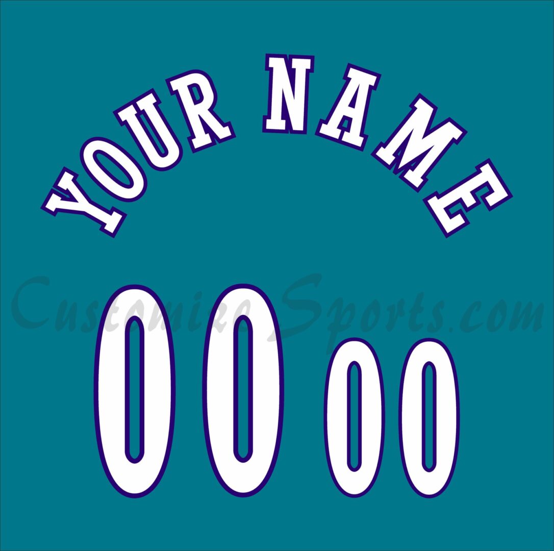 Basketball Charlotte Hornets Customized Number Kit For 1989-2002 Road ...