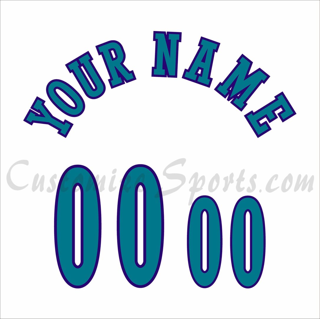 Basketball Charlotte Hornets Customized Number For Kit 1989-2002 Home ...