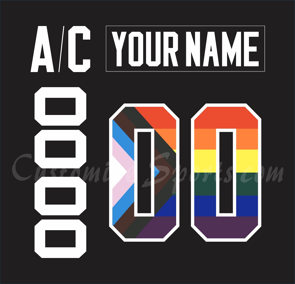 Pittsburgh Penguins Customized Number Kit For 2021-2022 Pride Jersey ...
