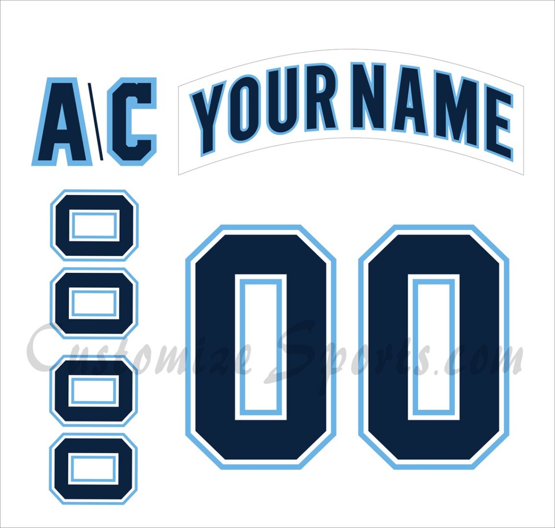 NCAA University of Maine Customized Number Kit For 2009-2010 Home Hockey Jersey - Customize Sports